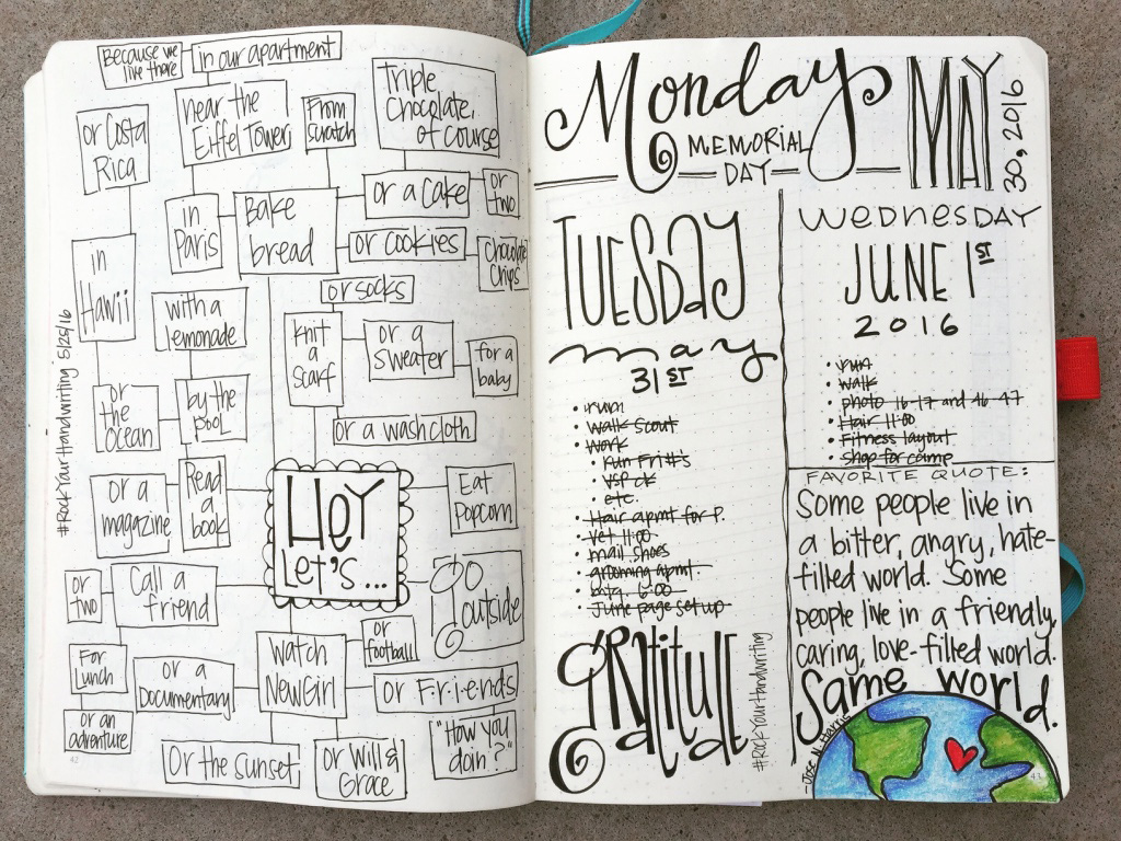 T. Matthews Fine Art: Bullet Journal Pages 42-43