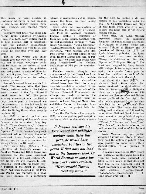 PELIKULA, ATBP.: NICK JOAQUIN: A PORTRAIT OF A NATIONAL ARTIST AS AN ...