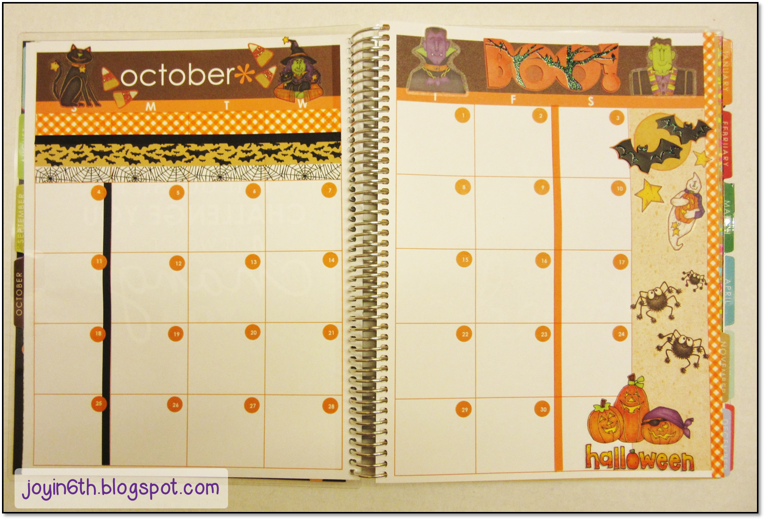 Finding JOY in 6th Grade: October Planner: Decorating + Planning = Fun!