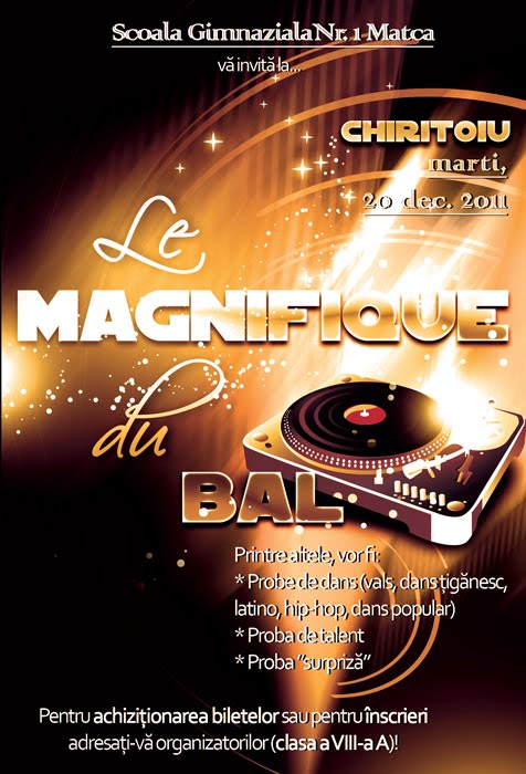 Grasa si Photoshopu`: Le Bal du Magnifique - afis, invitatie, bilete ...