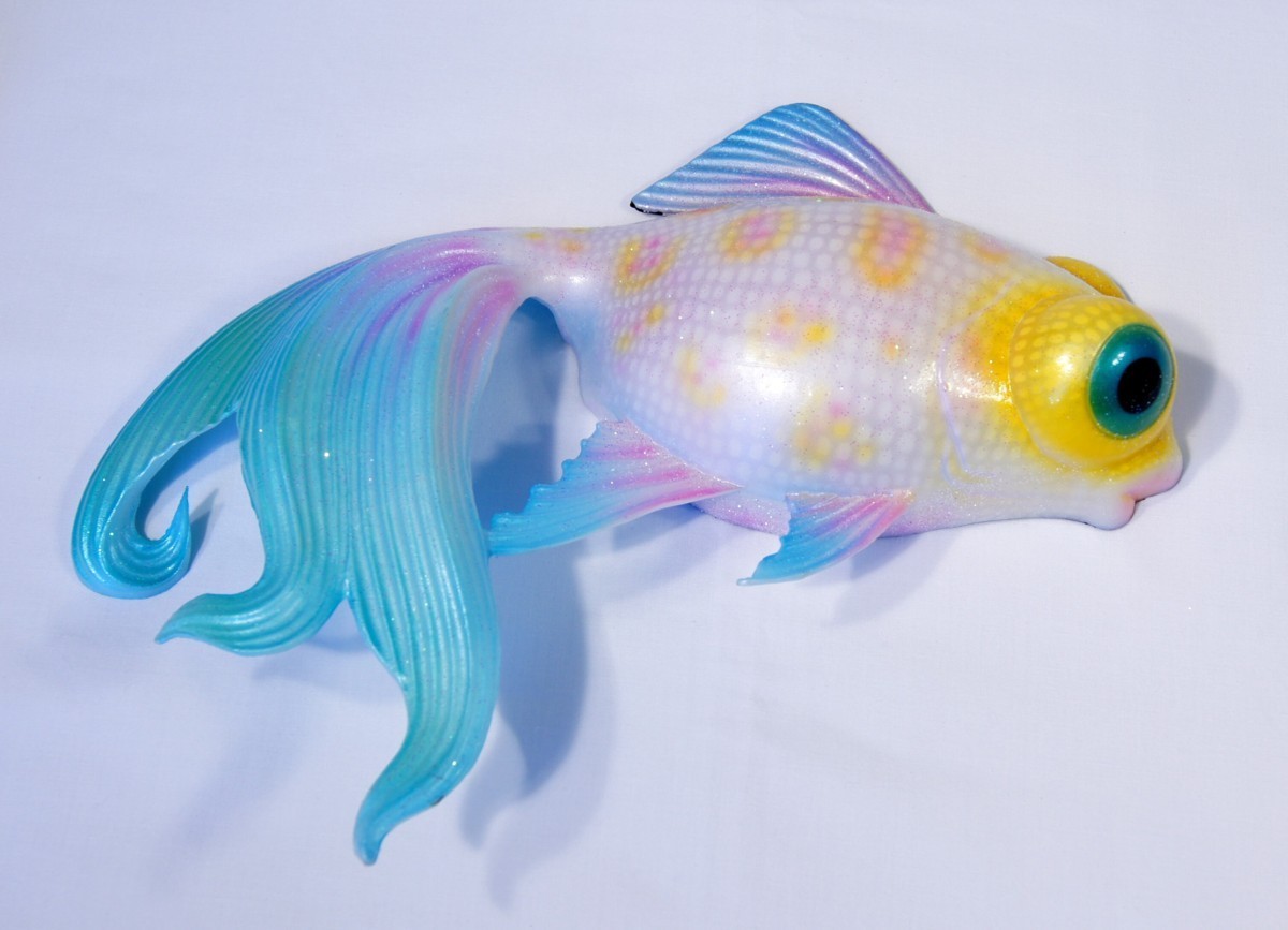 Misuzu's Fancy Goldfish: Hand Painted 12” Goldfish