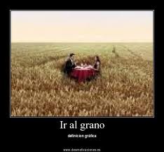 Silly the Bean: From Lost to the River: "Ir al grano" = to go to the grain*