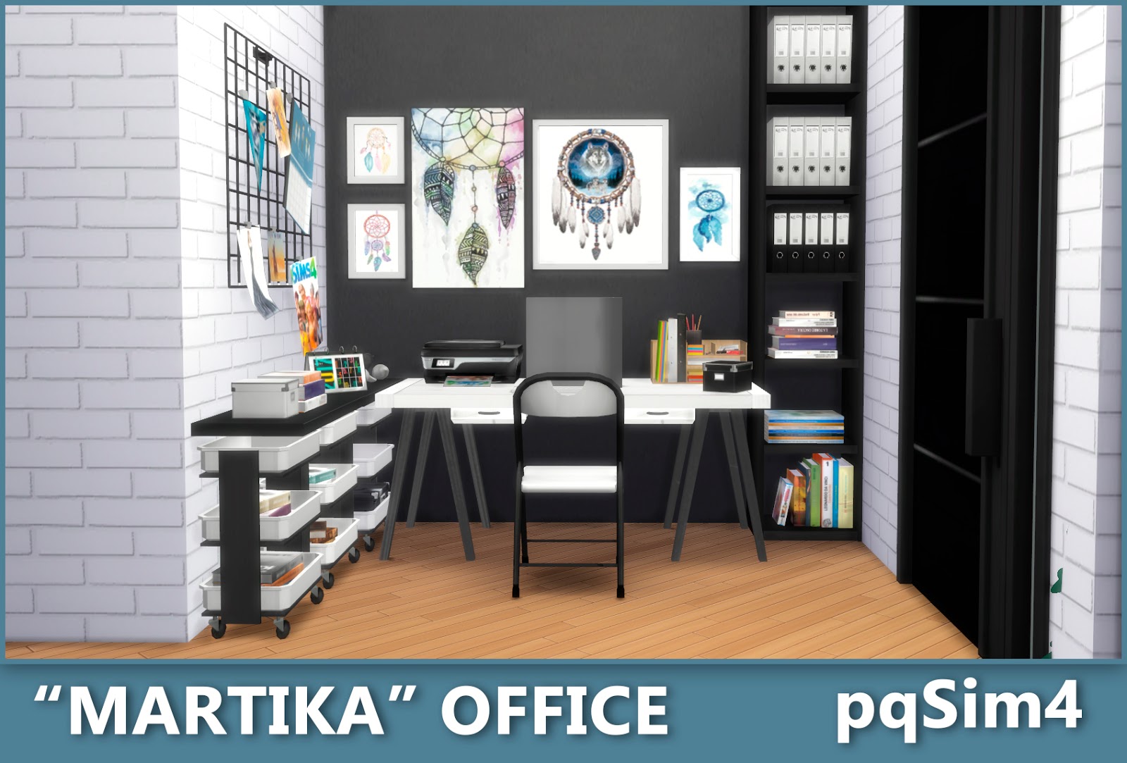 "Martika" Office. Sims 4 Custom Content.