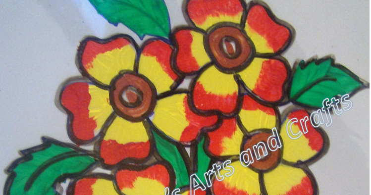 Nena's Arts and Crafts: Acrylic painting on OHP Sheet-DIY