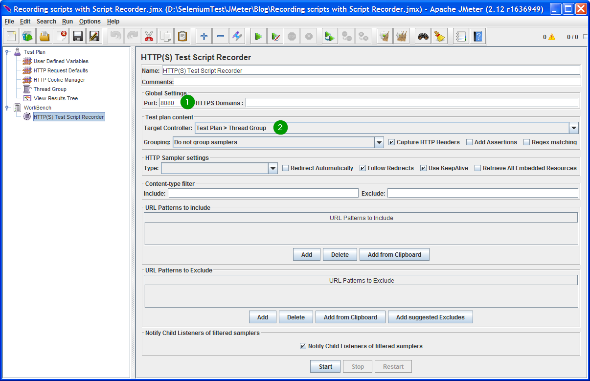 Изучаем JMeter: Запись скриптов JMeter с HTTP(S) Test Script Recorder