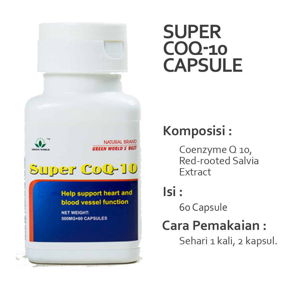 Herbal Supplement Green World: Super CoQ-10 Capsule
