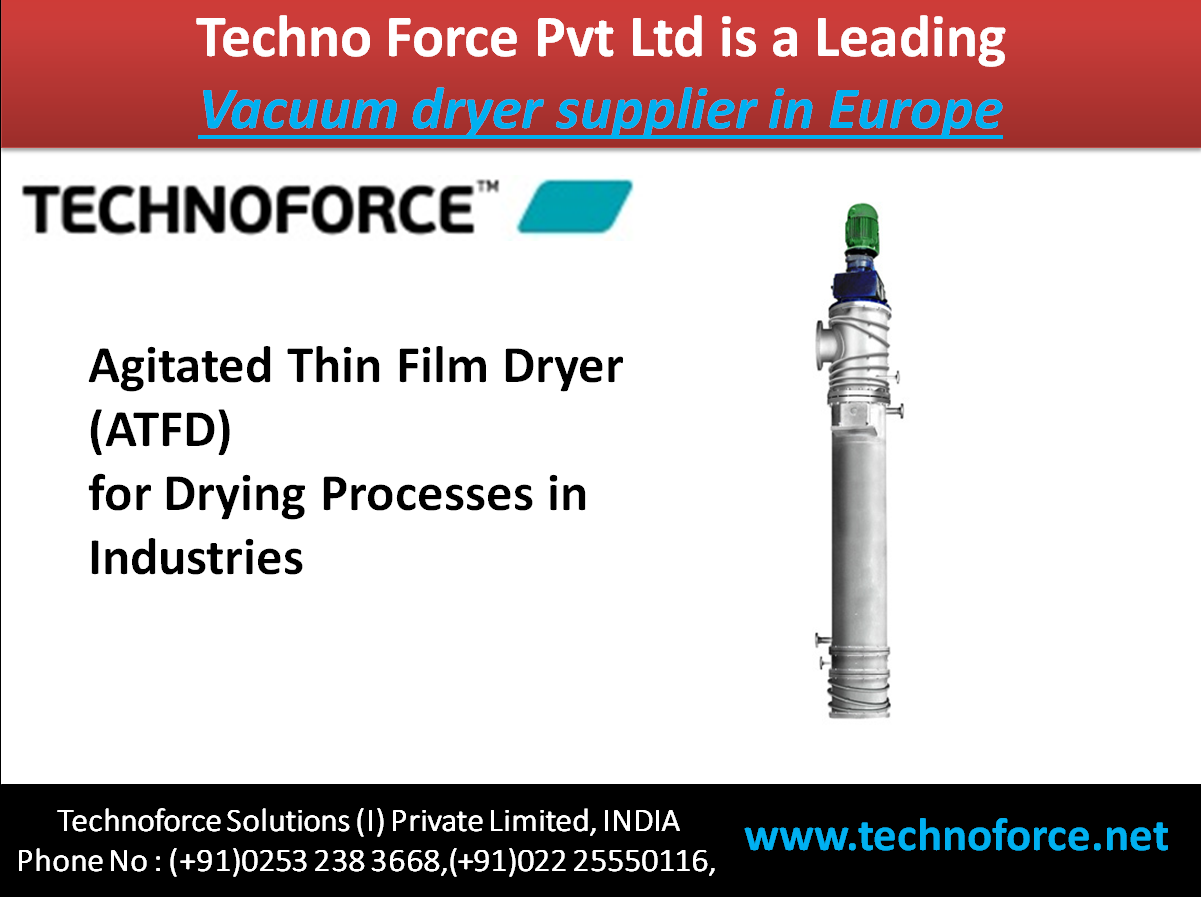 Technoforce Pvt Ltd - Vacuum dryer suppliers in europe