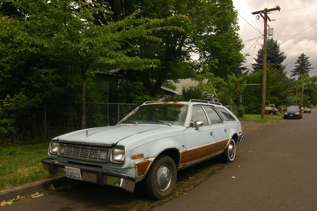 OLD PARKED CARS.: 1978 AMC Concord Station Wagon.