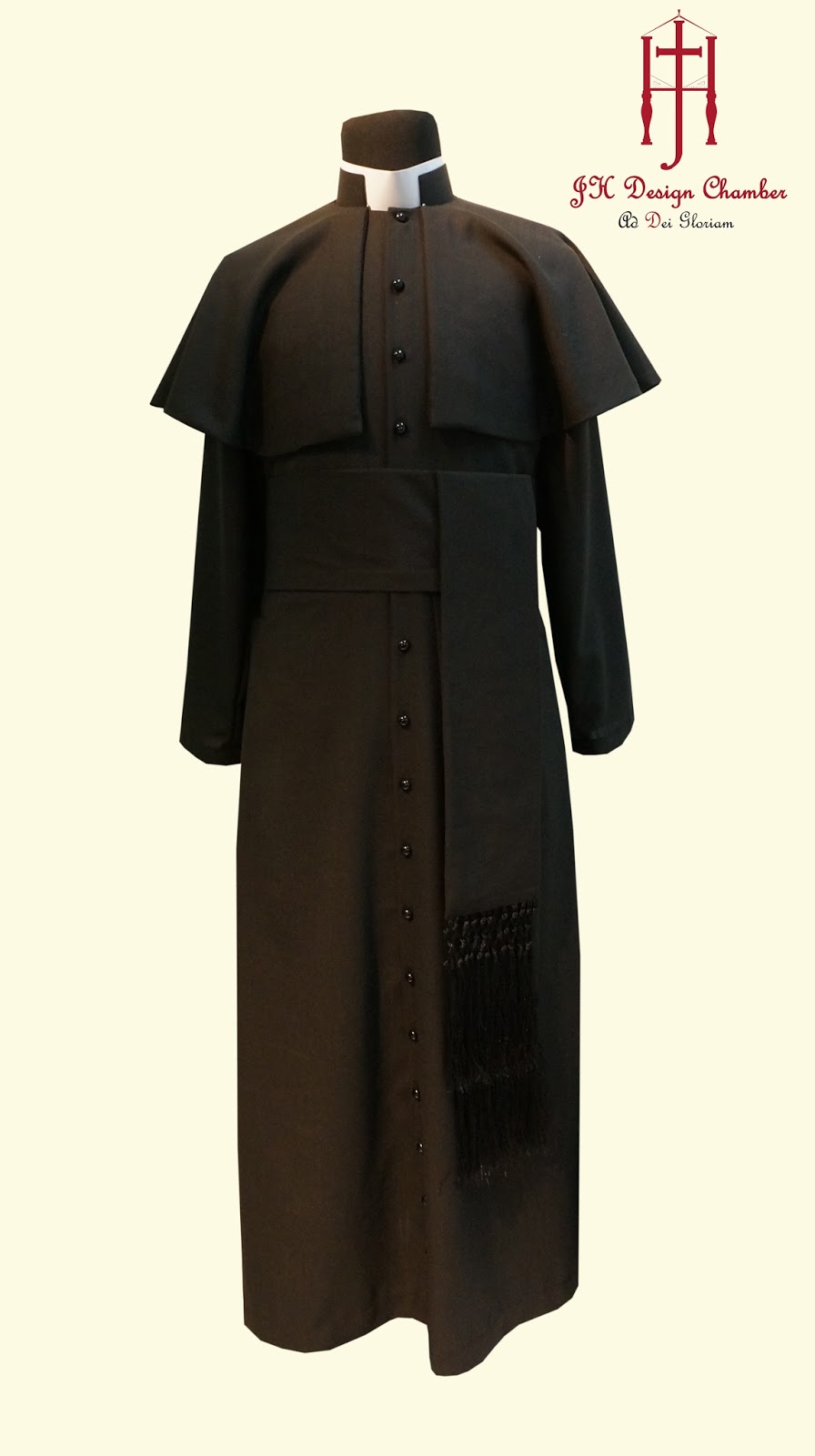 Full Soutane Cassock - With Shouder Cape