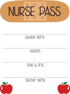 School Nurse Pass Template