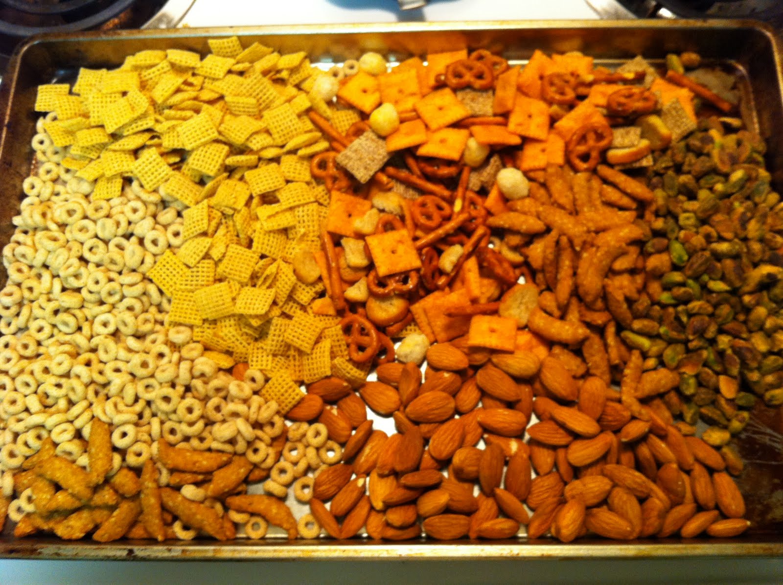 you should make this: Texas Trash Snack Mix