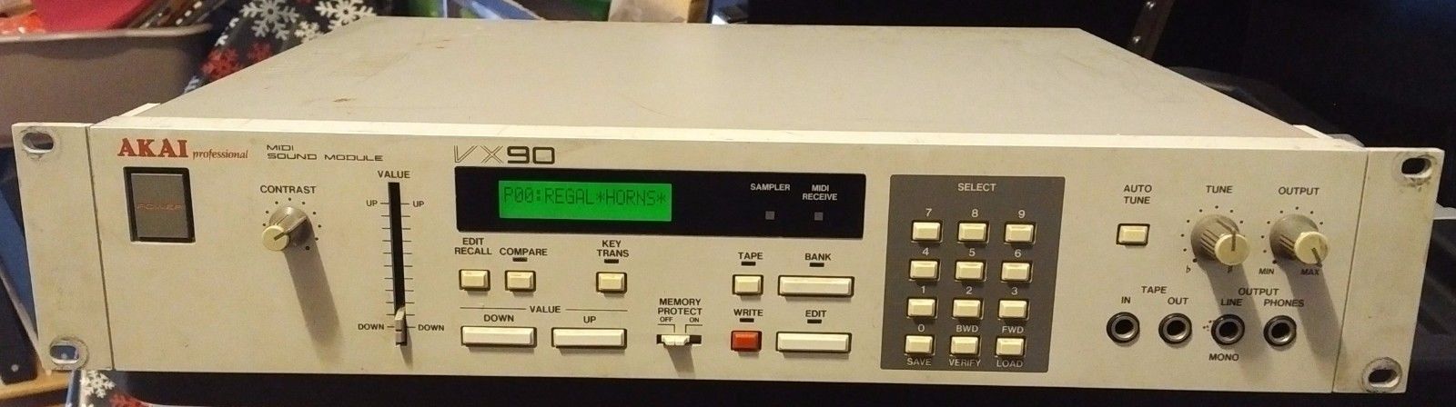 MATRIXSYNTH: Akai VX90 6 Voice Analog Synthesizer Rack SN 10425-00642