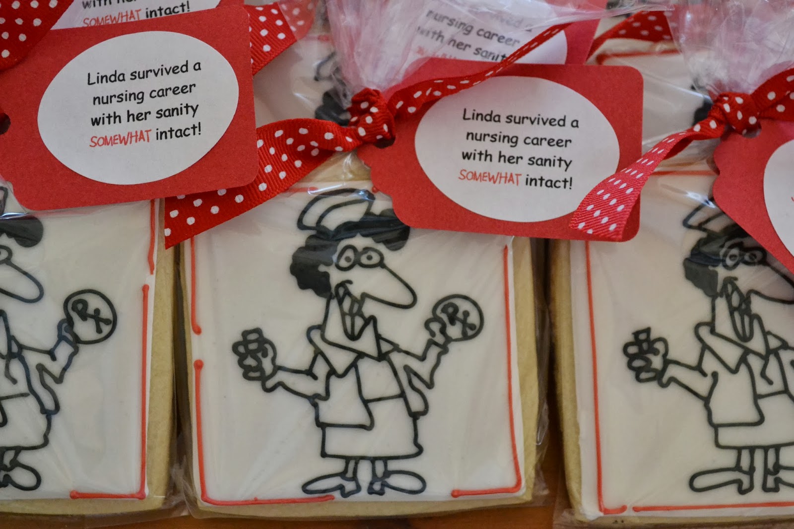 jackandy cookies: Retirement Cookie Favors (Nurse)