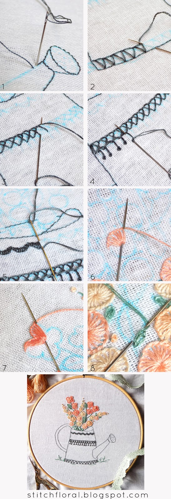 Buttonhole stitch practice: free PDF pattern - Stitch Floral