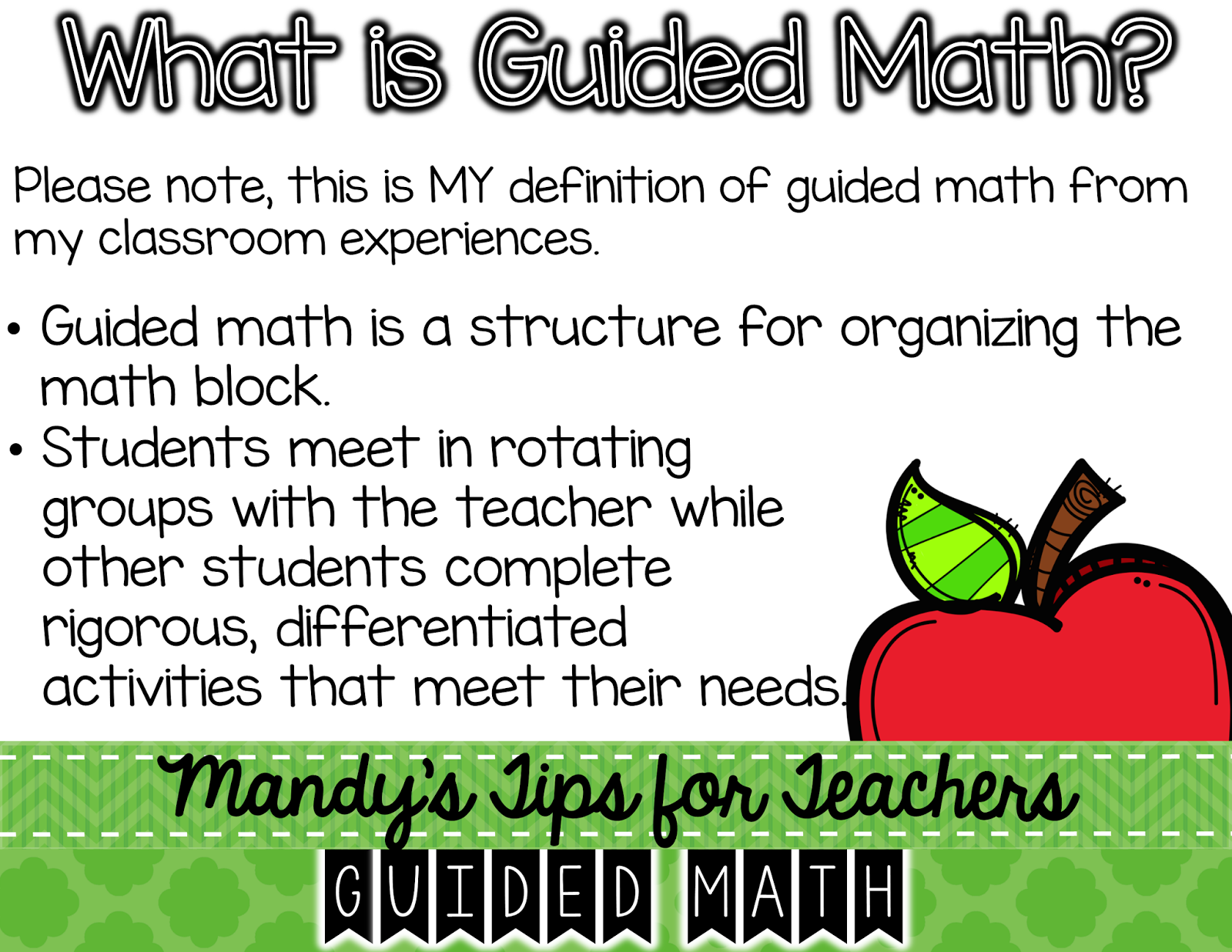 Getting Started with Guided Math {FREEBIES} - Mandy's Tips for Teachers