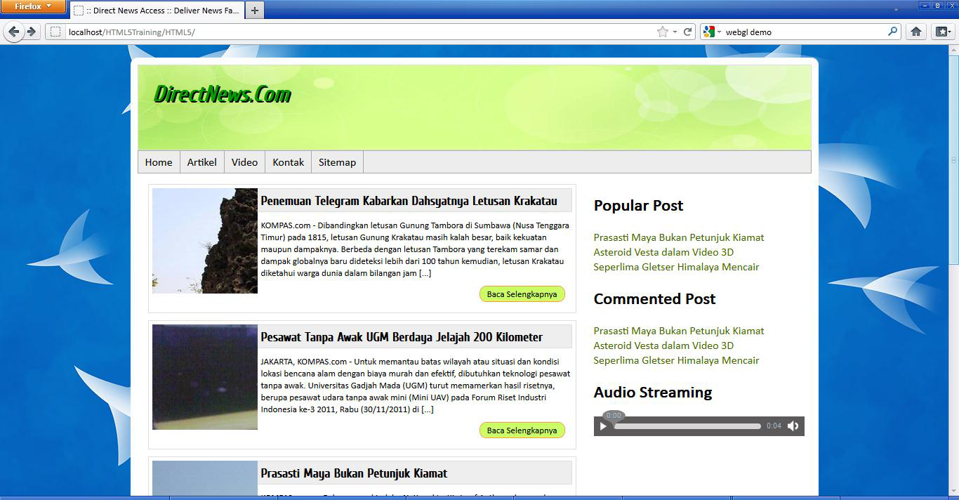 Membuat Halaman Depan Dengan HTML5 & CSS3 bagian kedua | Tutorials Design
