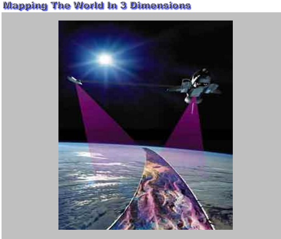 MundoCartoGeo: Misión SRTM, Descripción, evolución y utilidad