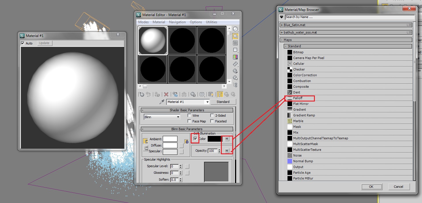 Flowing water effect using pflow in 3ds max p3