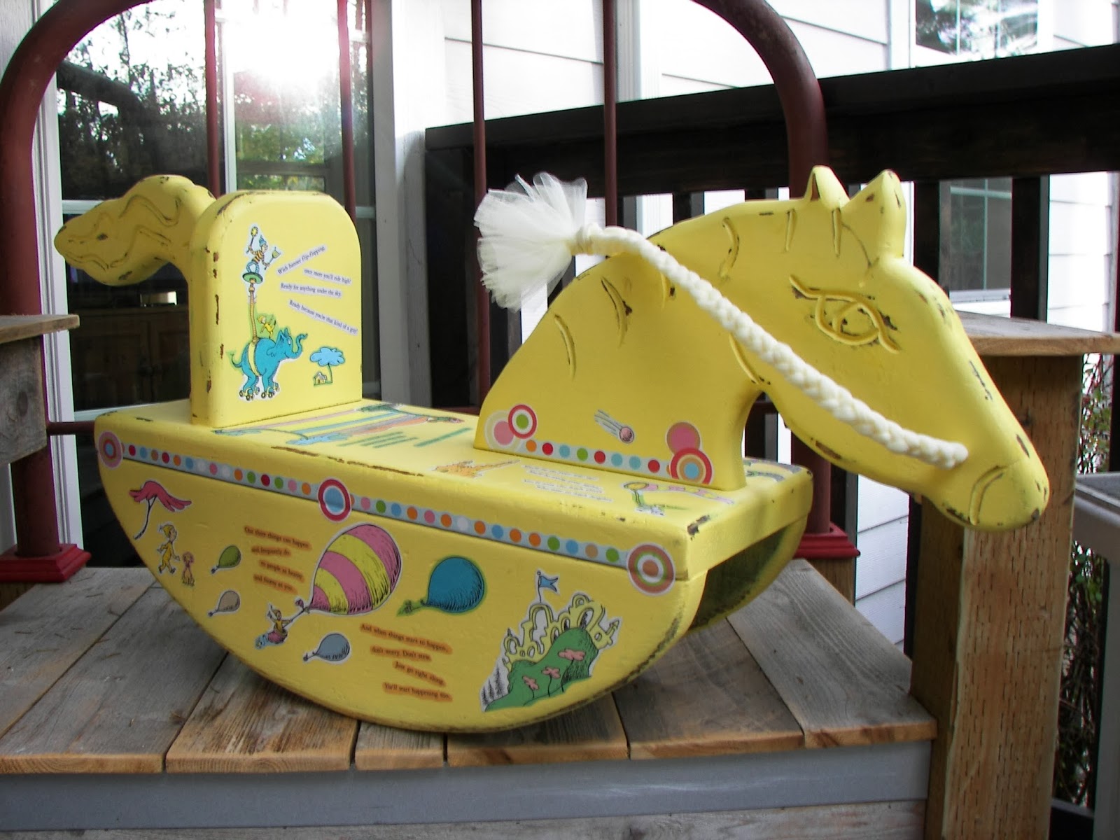 Shabby Lab: Oh, The Places You'll Go Rocking Horse