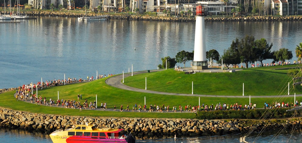 The race started in the dark, before sunrise. It's almost time...