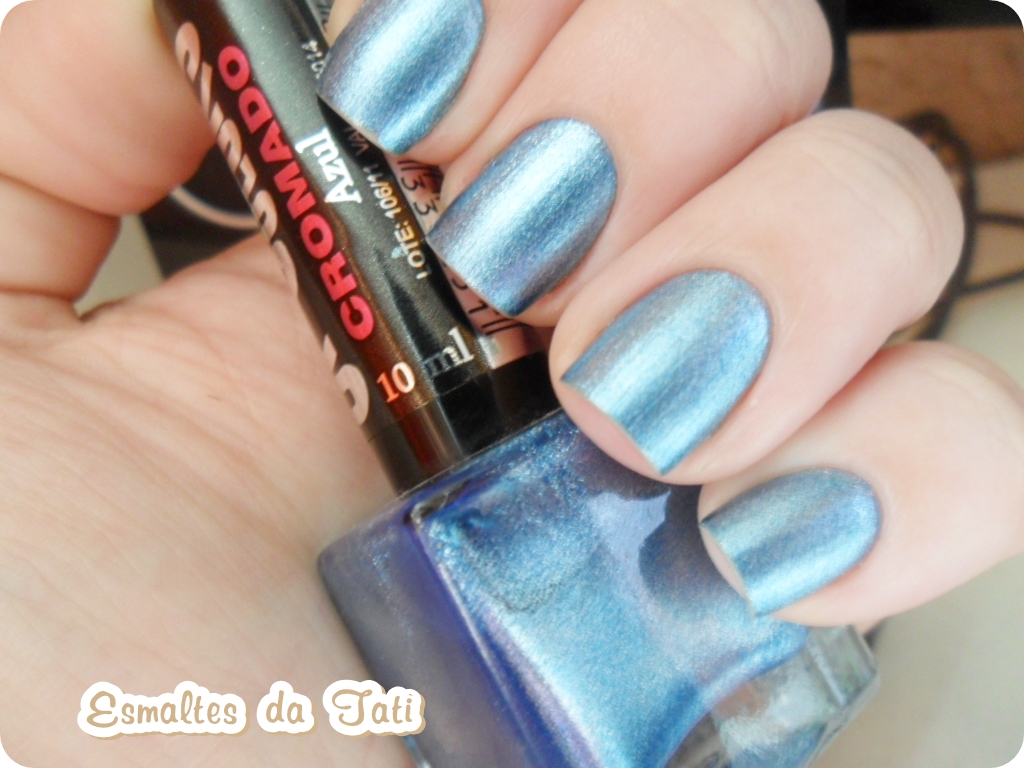 Up Colors - Cromado Azul | Esmaltes da Tati