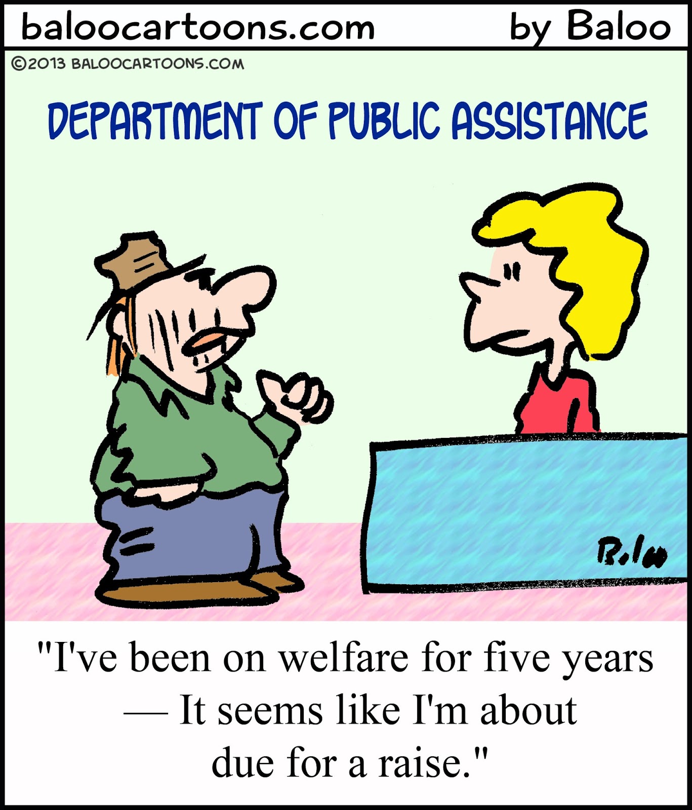 BALOO'S CARTOON BLOG: Welfare cartoon
