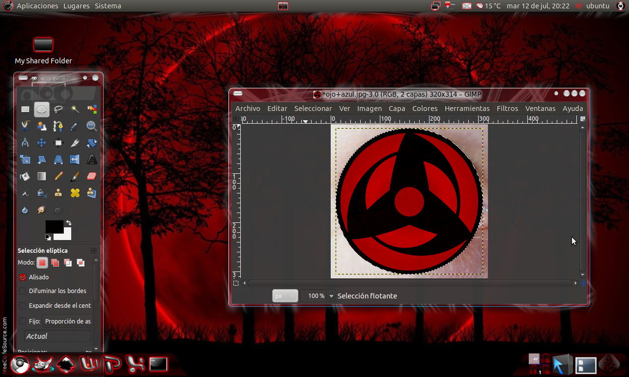 Programas y Demás: Mini Tutorial: Crear Sharingan Realista con GIMP