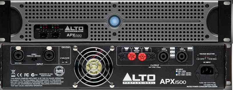 Spesifikasi dan Harga ALTO Power Amplifier APX1500 | GemaSound.com
