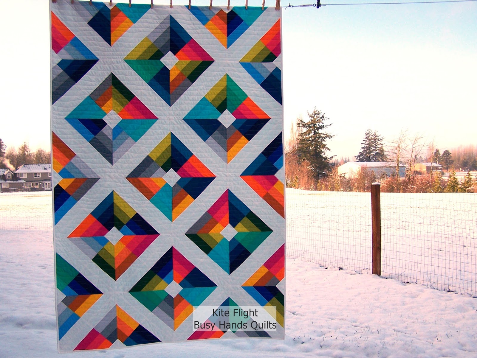 Busy Hands Quilts: Kite Flight Lap Quilt {a Finish!}