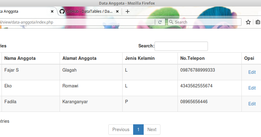 Membuat Datatables ~ Teknologi Informasi