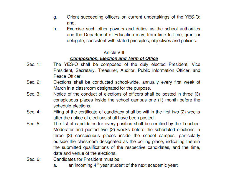 Constitution And By-Laws,Of The Youth Environment In Schools (YES ...