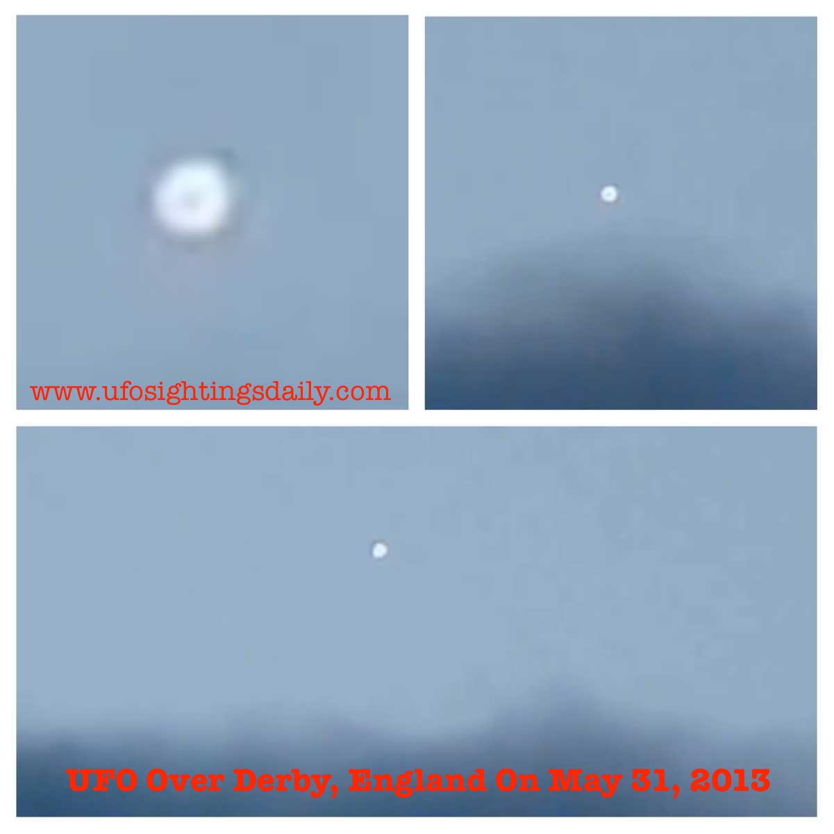 UFO SIGHTINGS DAILY: Glowing Orbs Over Derby, England On May 31, 2013.