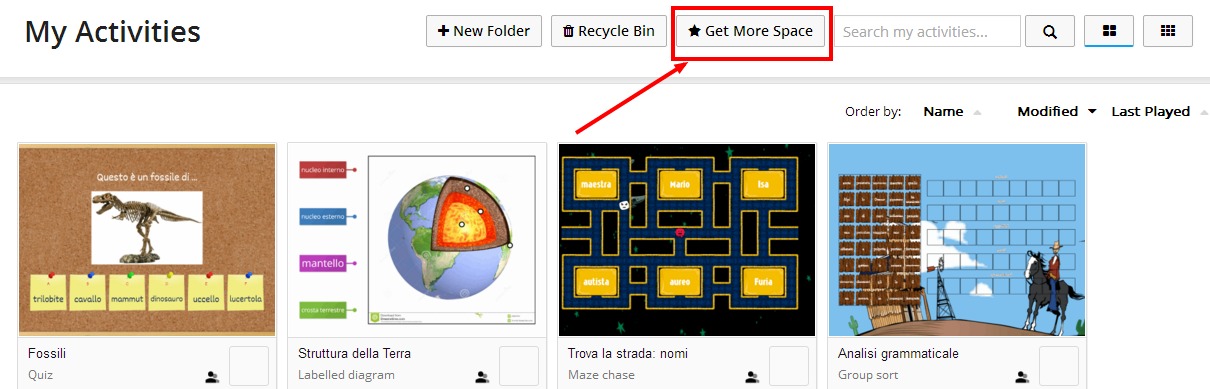 Maestra Isa: Aggiornamento Wordwall