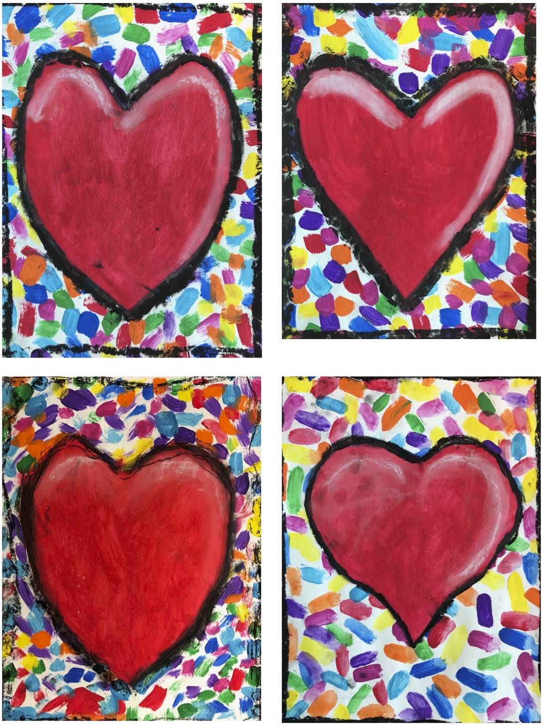 The Rolling Artroom: Jim Dine Inspired Hearts (1st-3rd Grade)