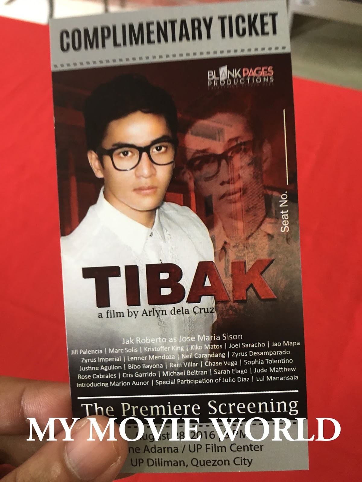 My Movie World: Tibak premiered in UP Film Center