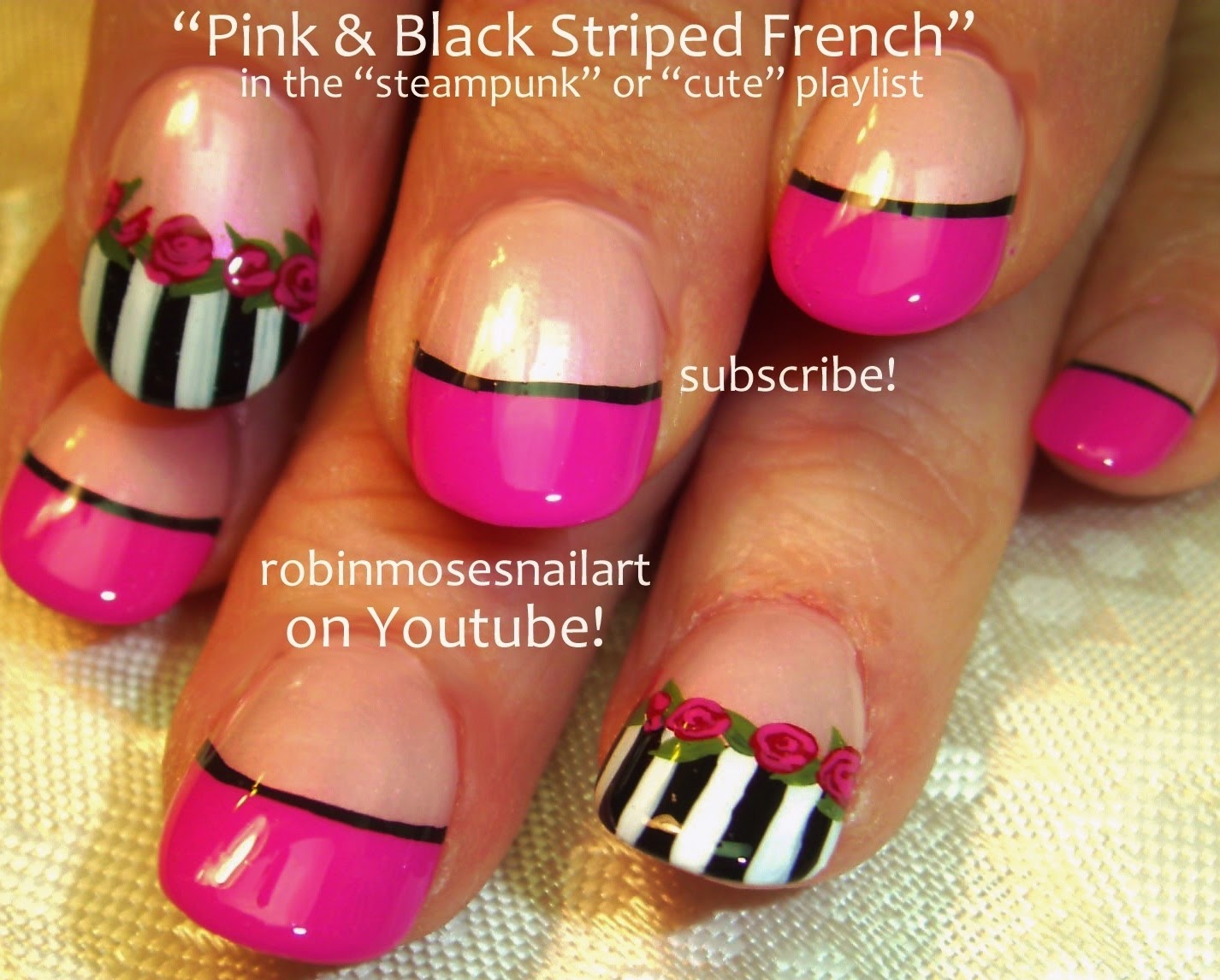 Nail Art by Robin Moses: "nail art" "pink nails" "spring nails" "spring ...