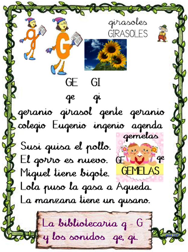 INFANTILES DE ANA V.: LA BIBLIOTECARIA G Y LOS SONIDOS GA, GO , GU, GUE ...