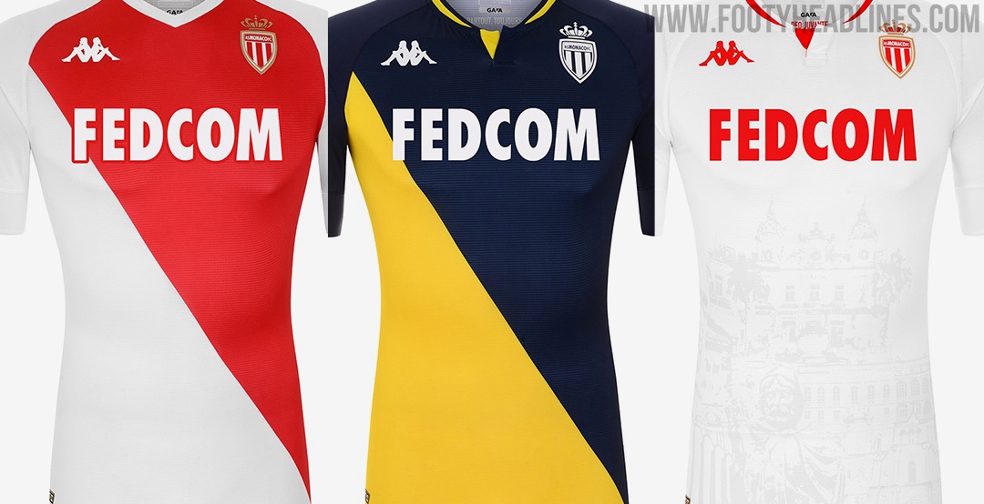 Best Set Of The Season? Kappa AS Monaco 20-21 Home, Away & Third Kits ...