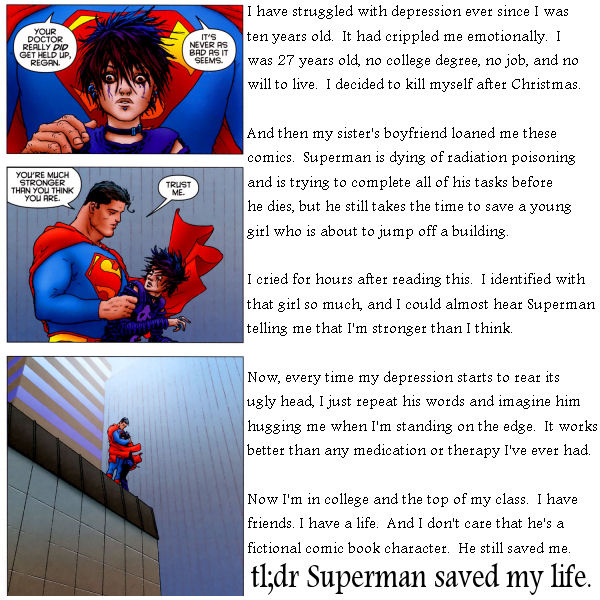 Three Inspiring Times Superman Saved Someone from Suicide - The Geek Twins