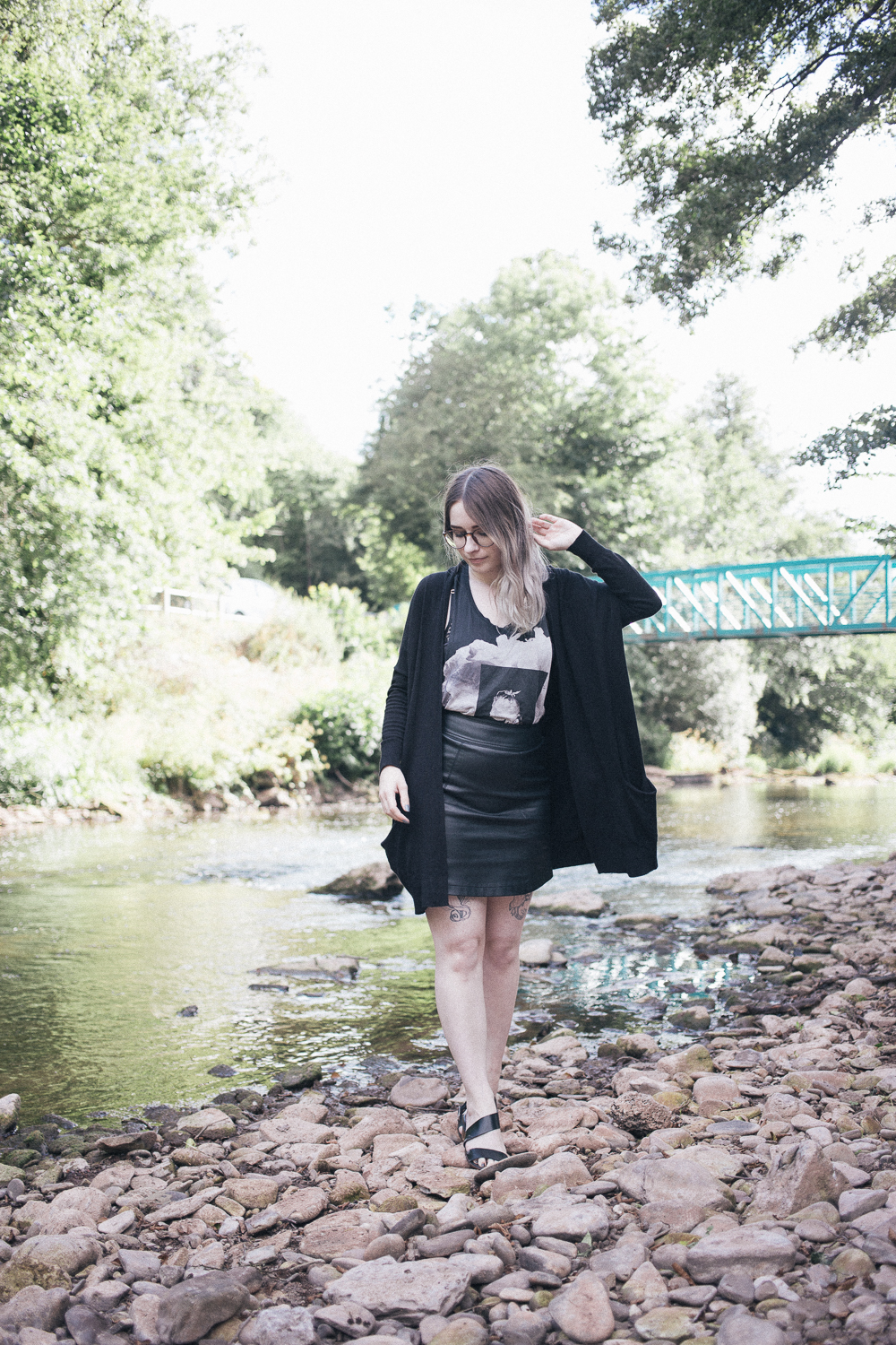 Faux Leather and All Black | OOTD - Tessa Holly