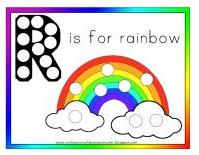Muck Monsters: Letter R: R is for rainbow:magnet page