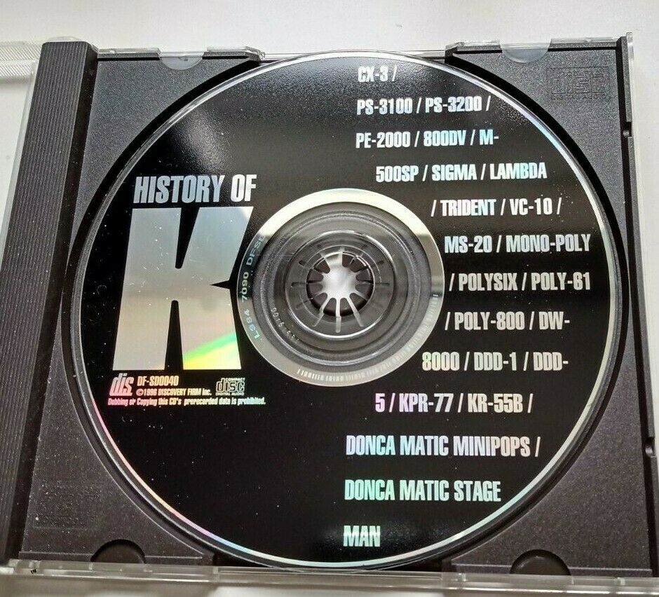 MATRIXSYNTH: History Of K - Rare Korg Analogue Synths Audio Sampling CD