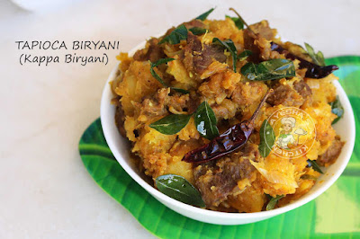 TAPIOCA RECIPES - TAPIOCA BIRYANI/KAPPA BIRYANI/TAPIOCA WITH MEAT