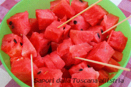 Sapori dalla Toscana all'Istria: Anguria (cocomero) a cubetti