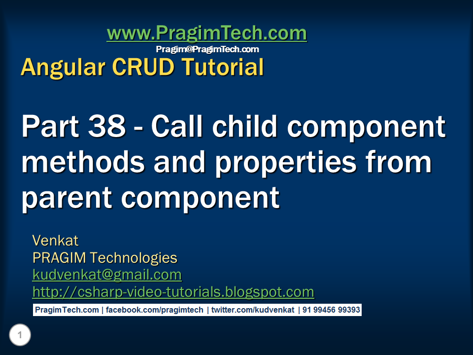 Sql server, .net and c# video tutorial: Call child component methods ... Sql server, .net and c# video tutorial: Call child component methods ...