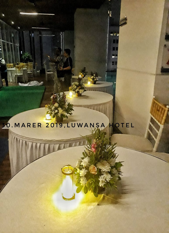 sewa alat event Kreasi Ukasah: Centerpiece Meja Decor