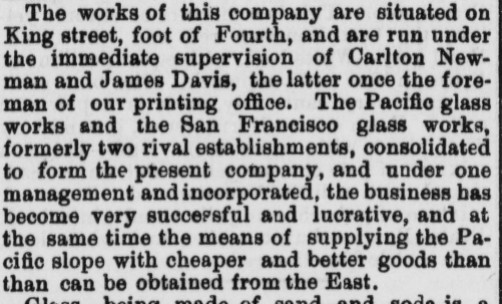 Western Bottle News: San Francisco and Pacific Glass Works