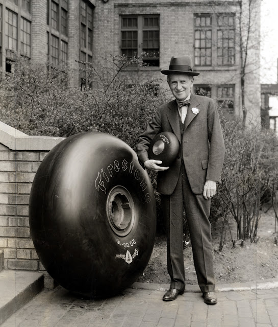 Just A Car Guy: Harvey S. Firestone posing with largest and smallest ...