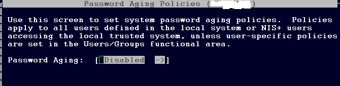 A system engineer's notes: Disabling password aging in HP-UX