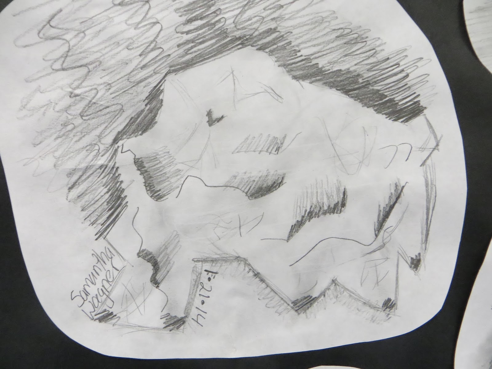 Shana's Art Room : Crumpled Paper Drawings